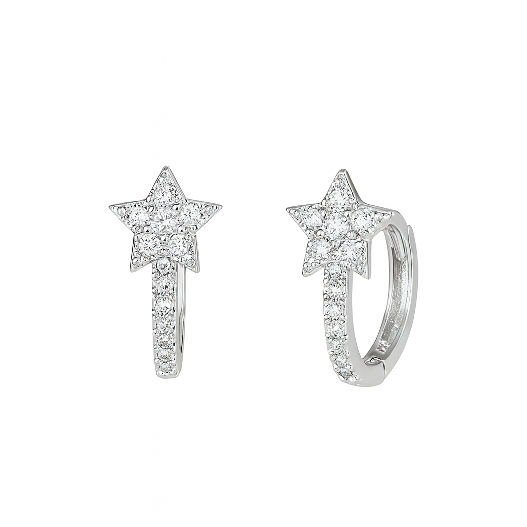 Shooting Star Hoop Silver – Affordable Statement Jewellery